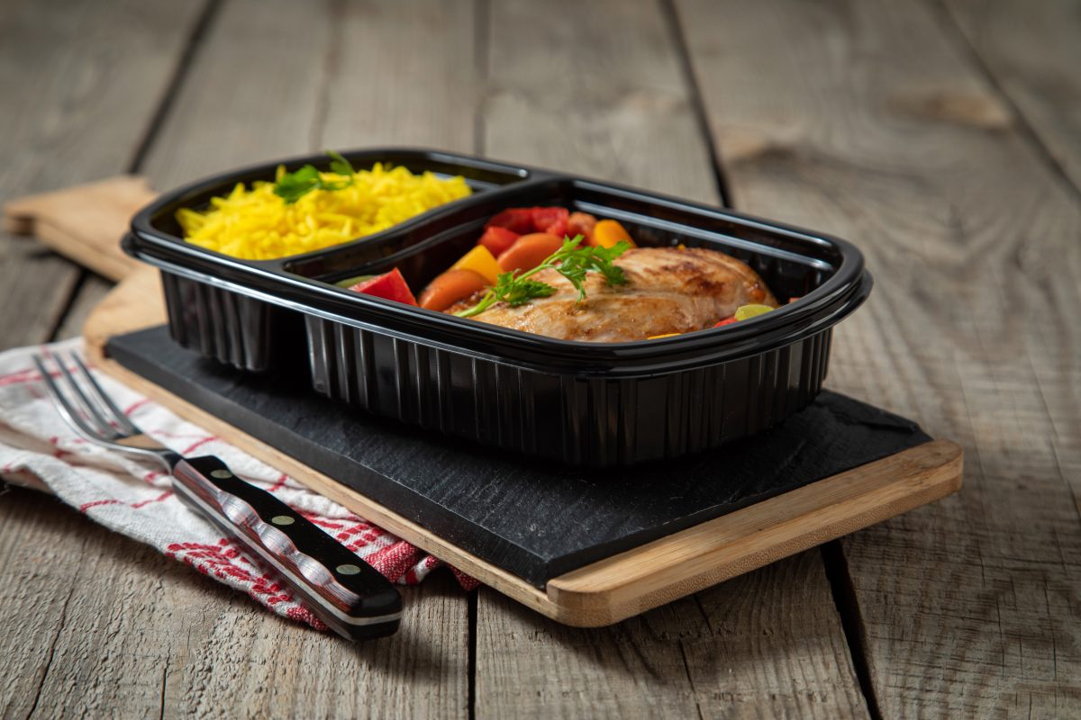 Two Compartment food container – AlBayanPlast