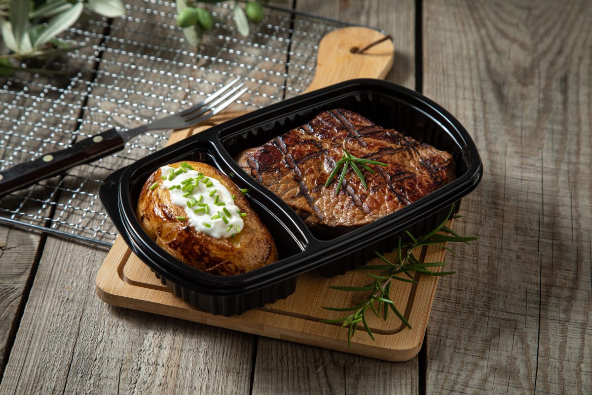 Two Compartment food container – AlBayanPlast